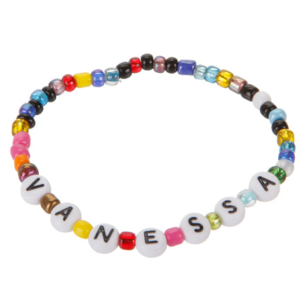 Pulsera Multicolor Con Cuentas De Letras | Proyecto | Fantasias Miguel ...