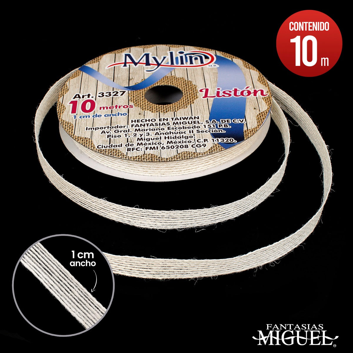 Listón Yute 1cm | Fantasias Miguel – Fantasías Miguel