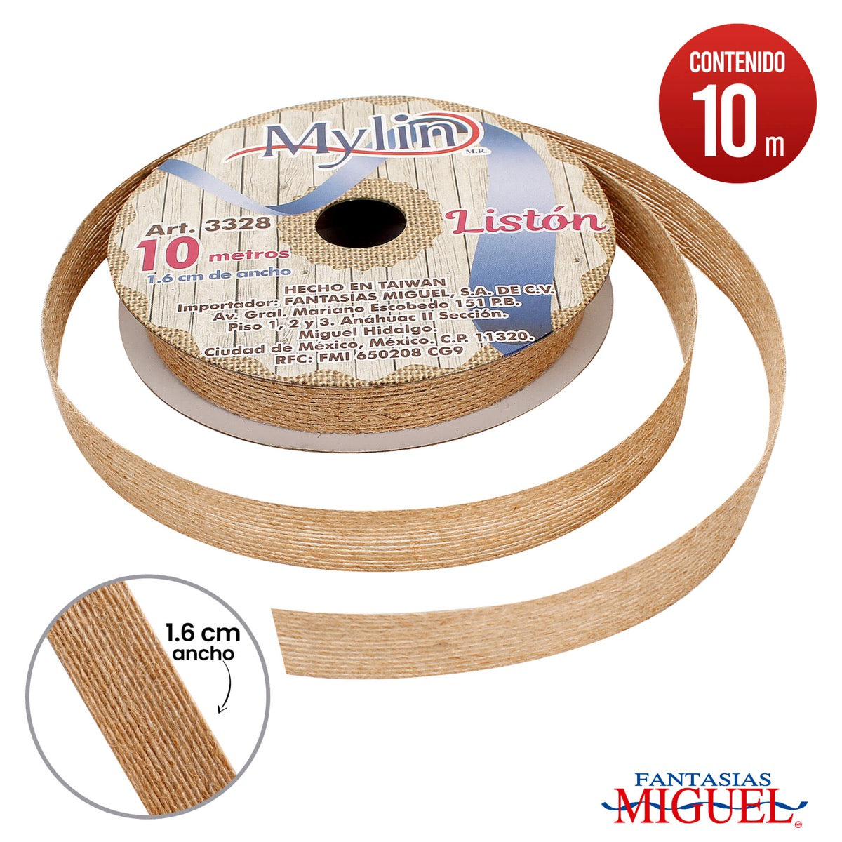 Listón Yute 1.6cm | Fantasias Miguel – Fantasías Miguel