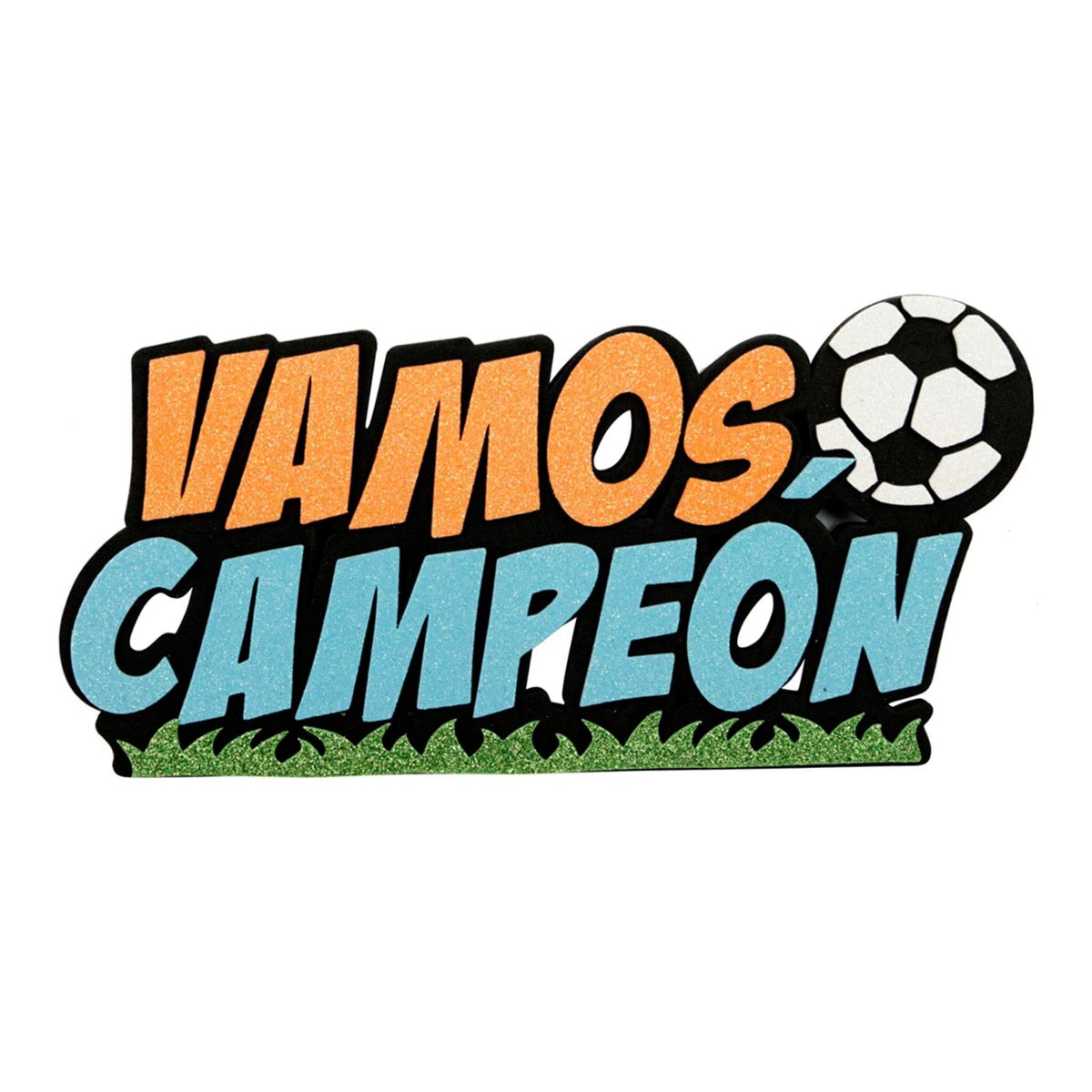 Letrero Fomi Vamos Campeones 29.5x14cm | Fantasias Miguel – Fantasías Miguel