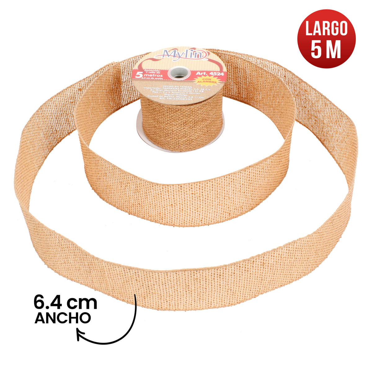 Listón Yute 6.2cm | Fantasias Miguel – Fantasías Miguel