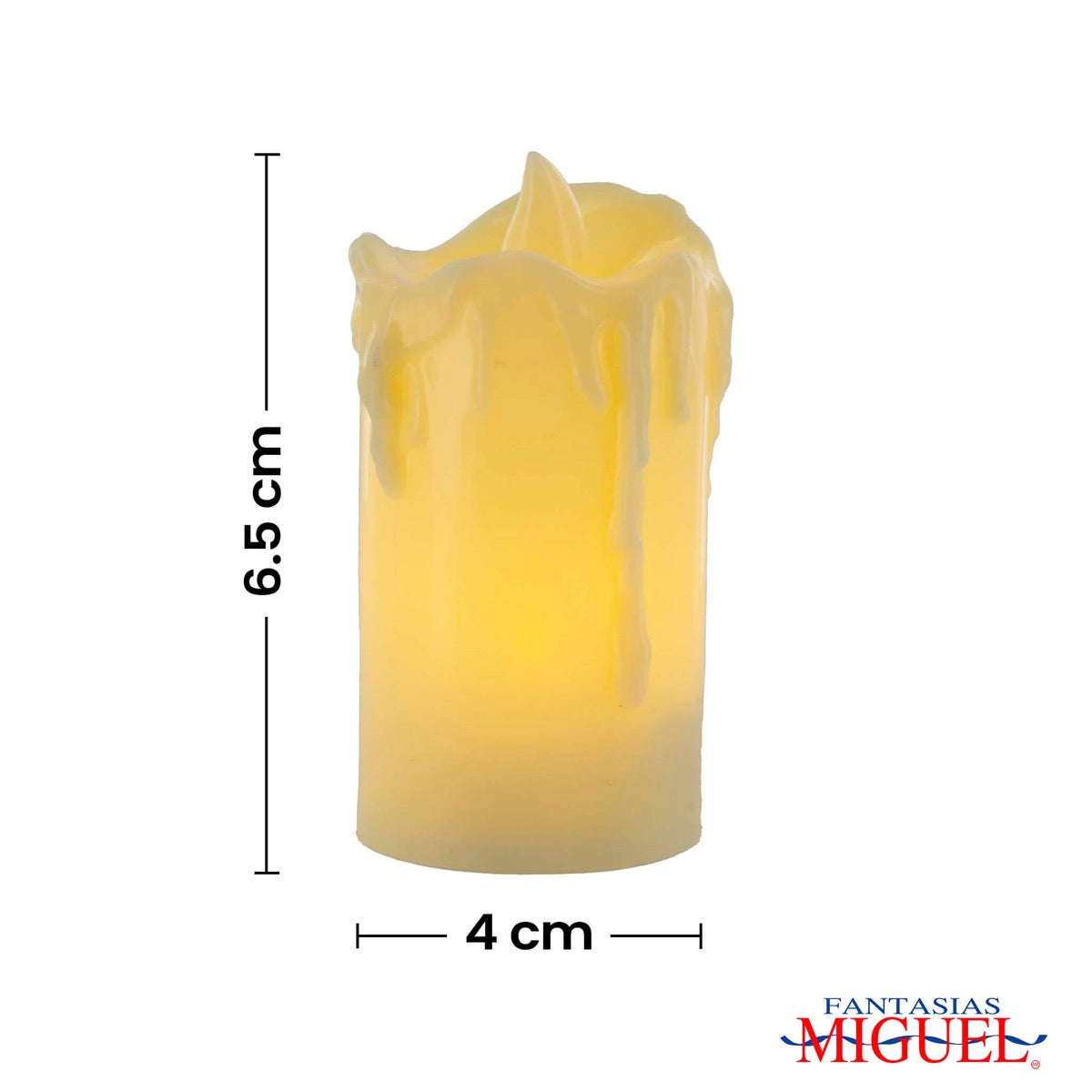 Vela Led (Cada Pieza Incluye 3 Baterias reemplazables) 6.5x4x4cm ...
