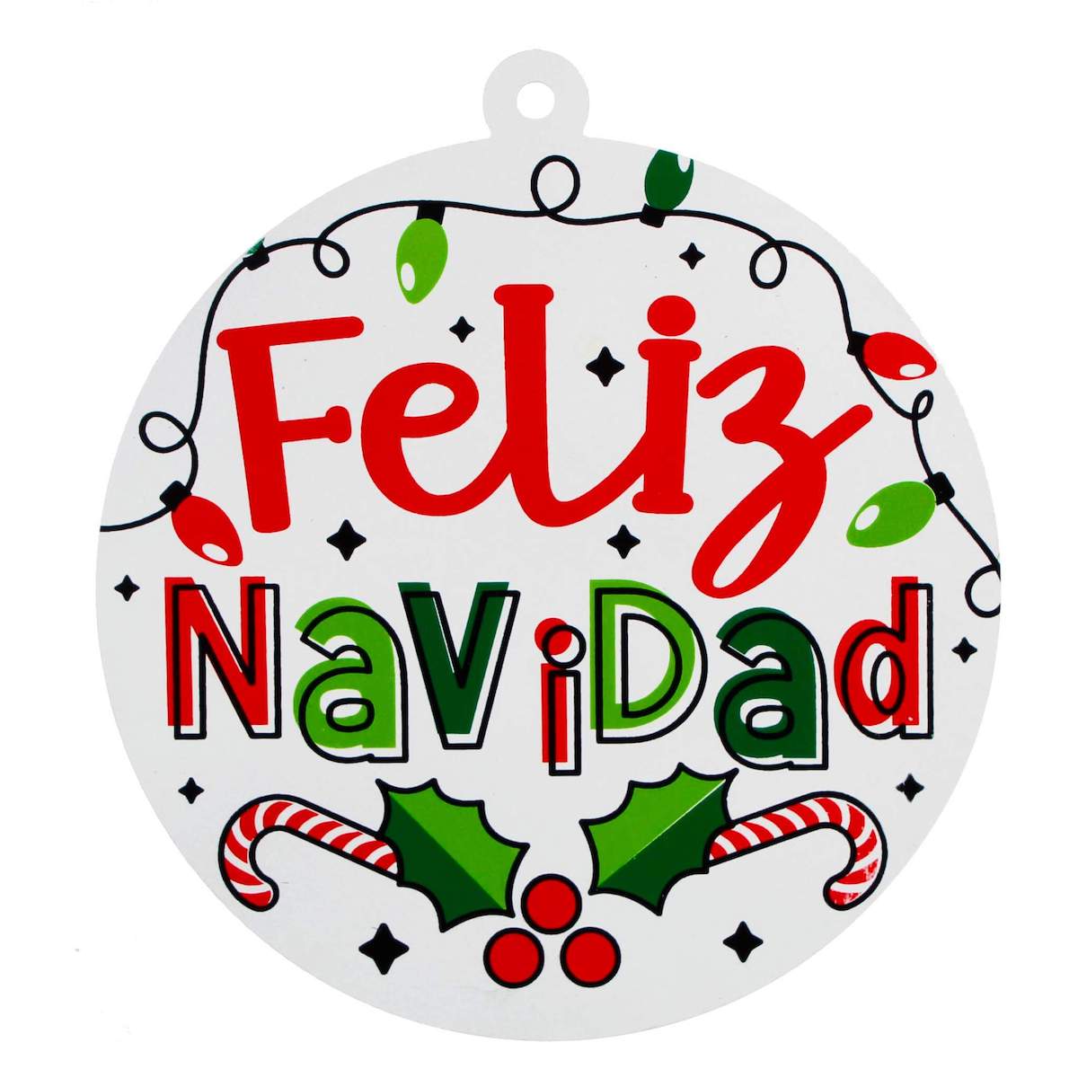 Esfera Feliz Navidad De Color 27.5x25cm | Fantasias Miguel – Fantasías ...