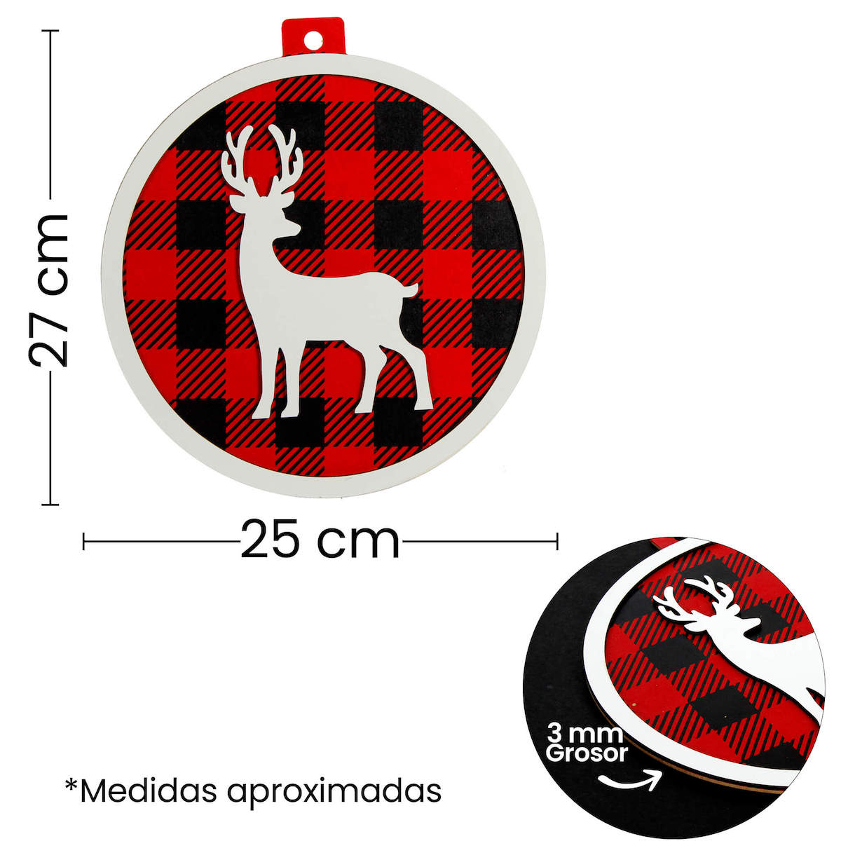 Esfera Reno Color 27x25cm | Fantasias Miguel – Fantasías Miguel