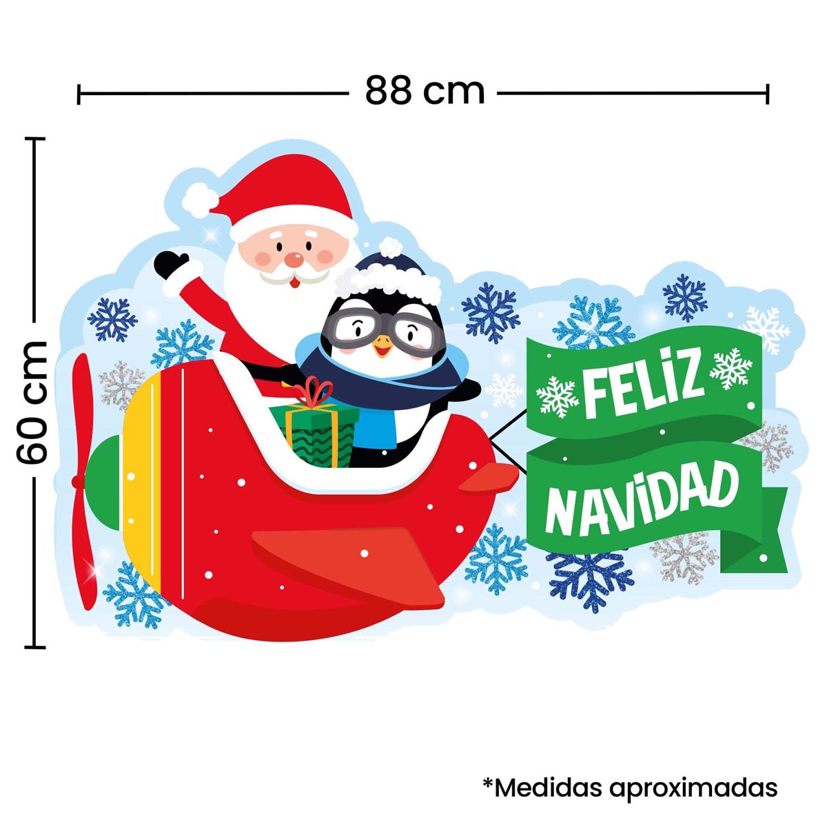Letrero Feliz Navidad 60x88cm | Fantasias Miguel – Fantasías Miguel