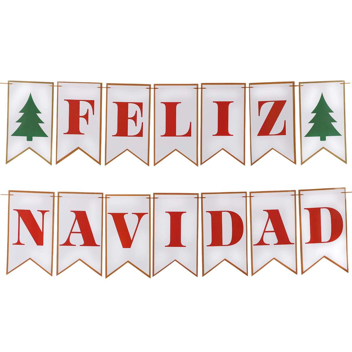 Banderín Feliz Navidad x14 20x11cm 3m | Fantasias Miguel – Fantasías Miguel