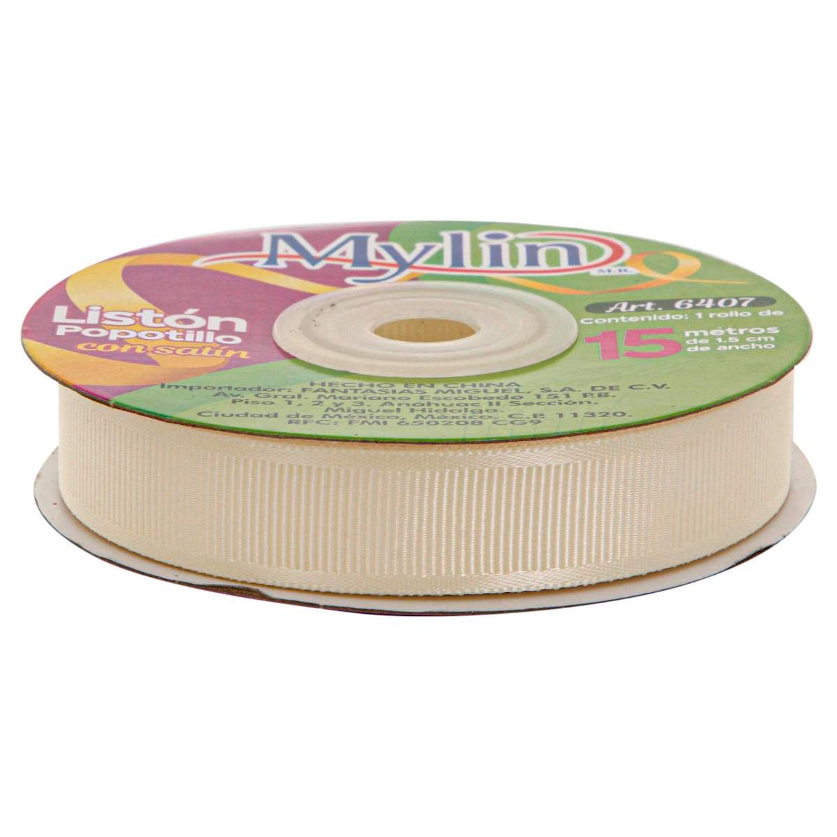 Listón Popotillo Con Orilla De Satín 1.5cm | Fantasias Miguel ...