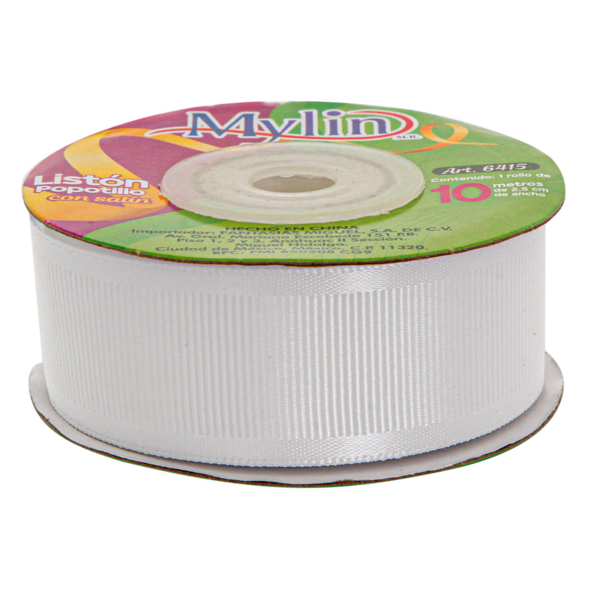 Listón Popotillo Con Orilla De Satín 2.5cm | Fantasias Miguel ...