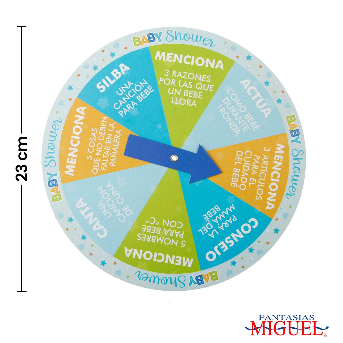 Juego De Ruleta Baby Shower 22.7x22.7cm | Fantasias Miguel – Fantasías ...