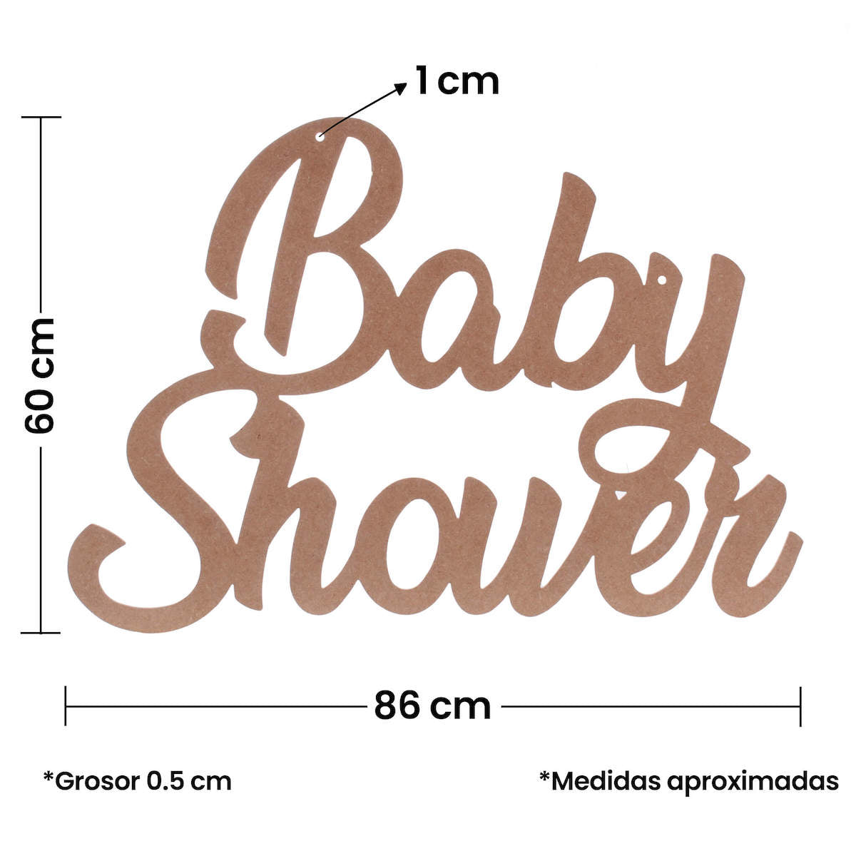 Letrero Mega Baby Shower 60x86cm | Fantasias Miguel – Fantasías Miguel