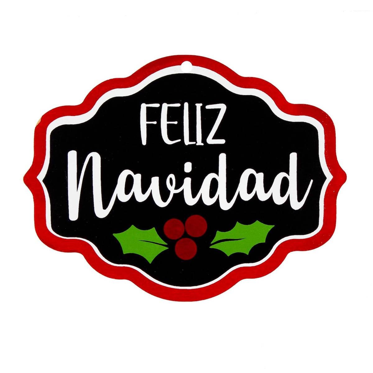 Letrero Feliz Navidad Chico A Color 15x20cm | Fantasias Miguel – Fantasías Miguel