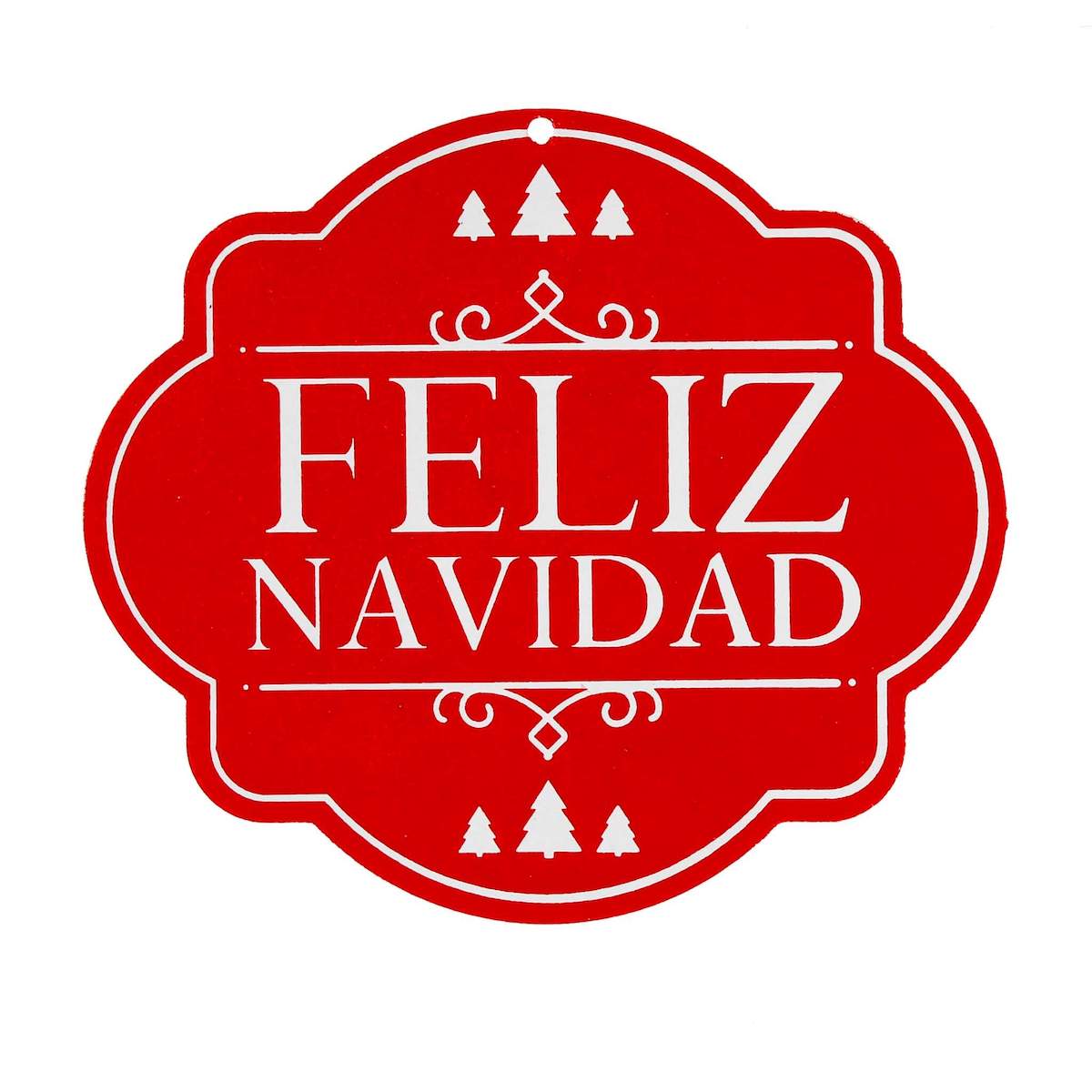Letrero Feliz Navidad Pino Color 18x20.5cm | Fantasias Miguel ...