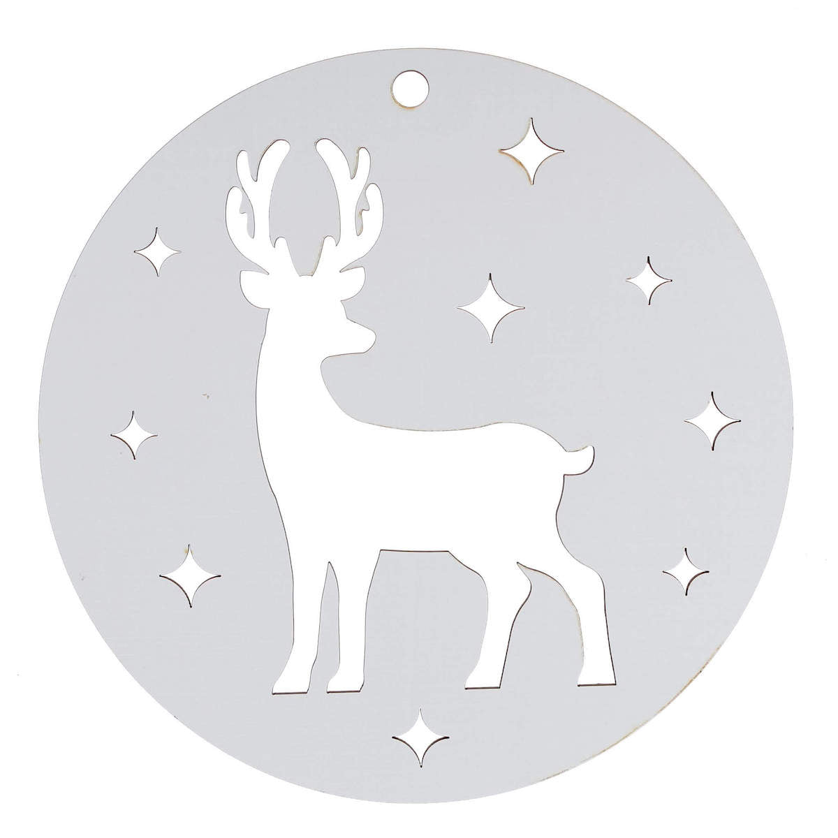 Esfera Reno Blanco 22.5x22.5cm | Fantasias Miguel – Fantasías Miguel