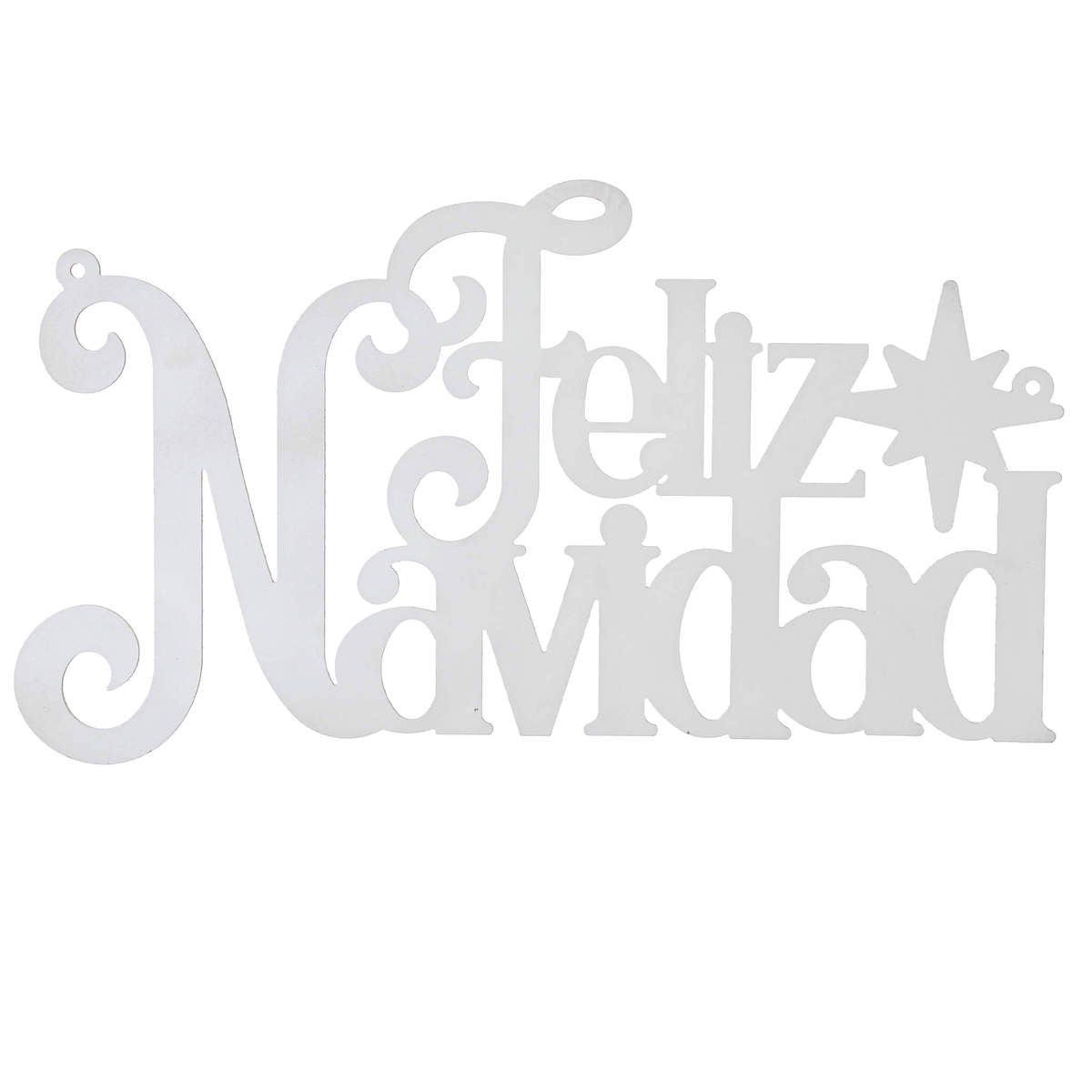 Letrero Feliz Navidad Grande Blanco 40x70cm | Fantasias Miguel ...