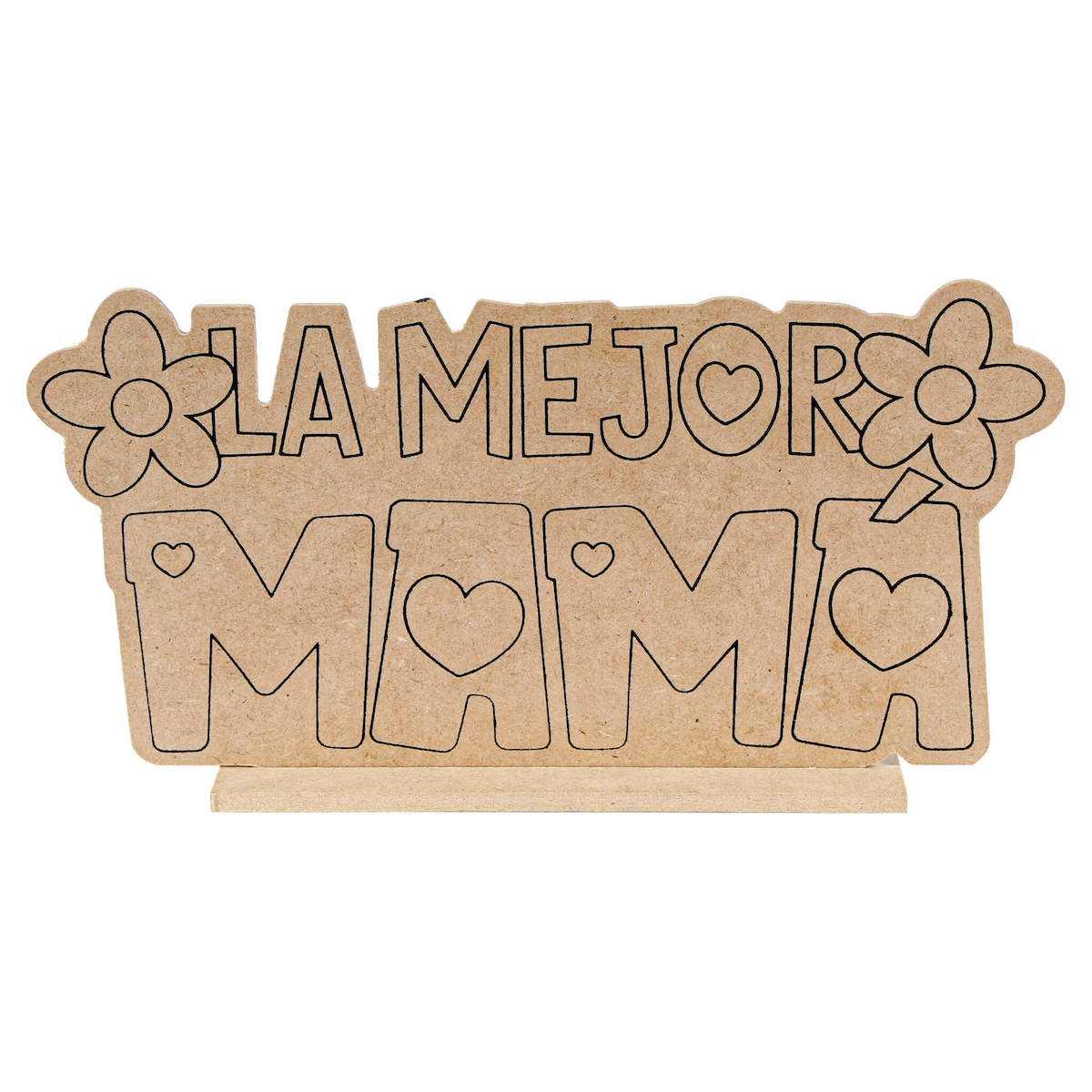 Letrero La Mejor Mamá 11.5x23x4cm | Fantasias Miguel – Fantasías Miguel