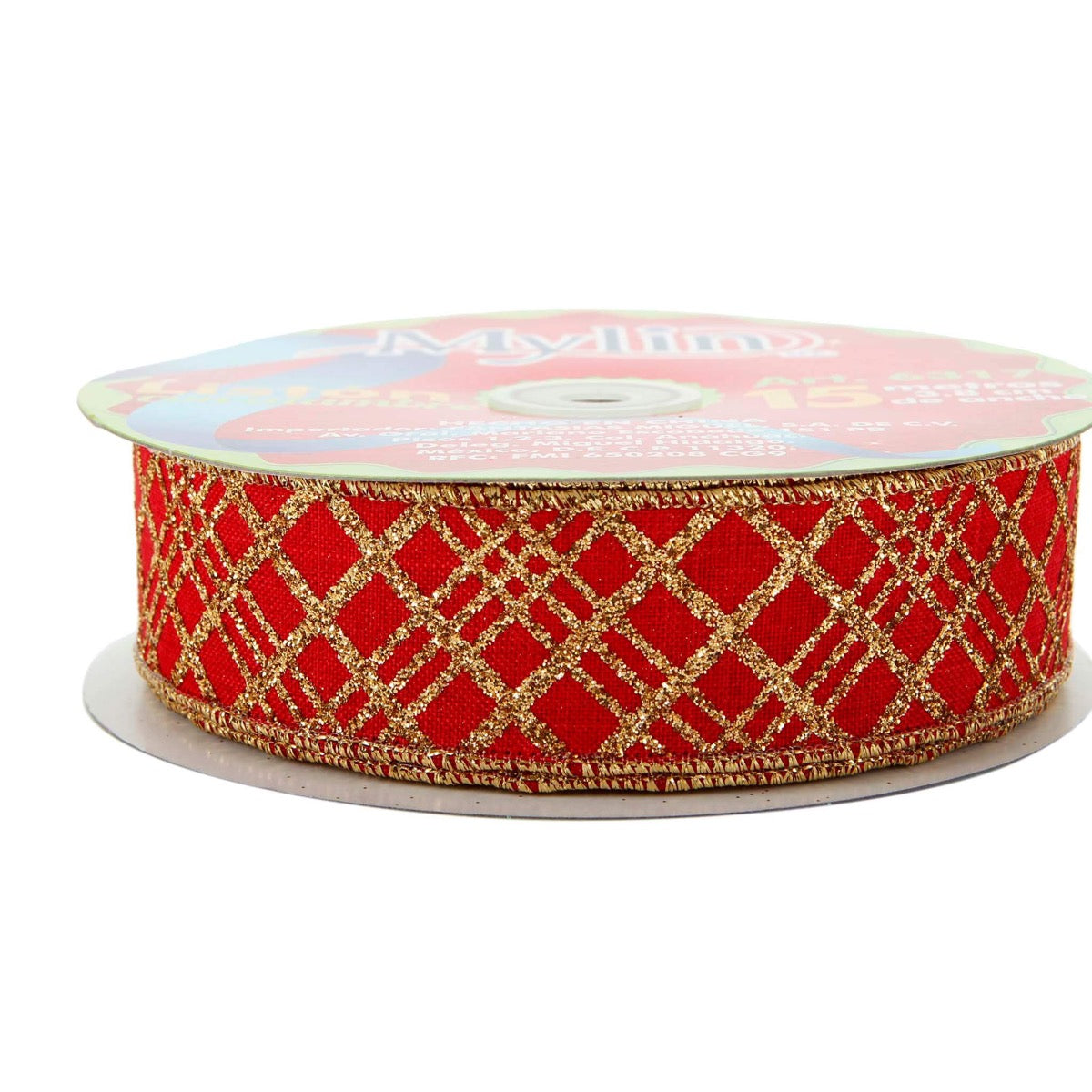 Listón Yute Diamantado Rayado 3.8cm | Fantasias Miguel – Fantasías Miguel