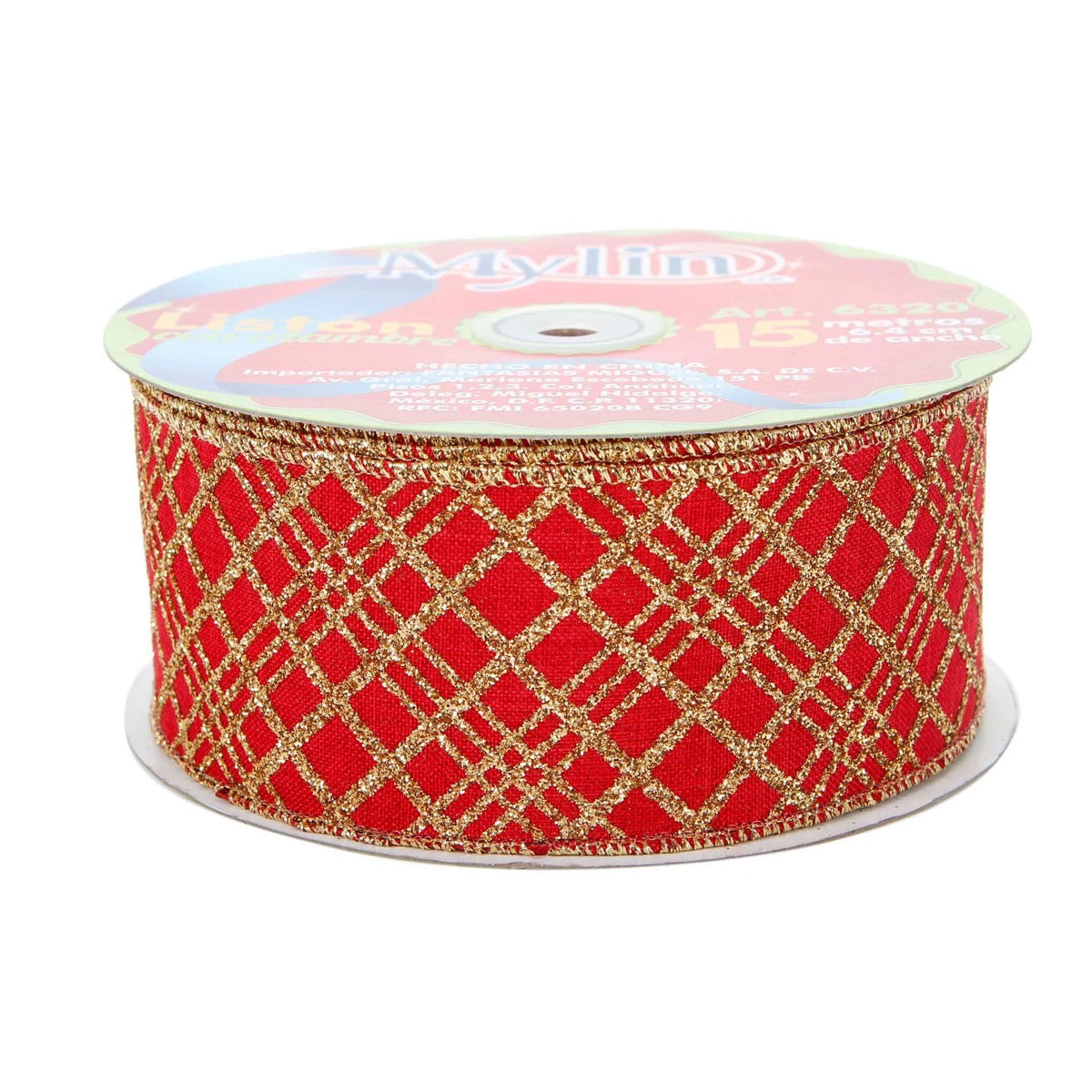 Listón Yute Diamantado Rayas 6.4cm | Fantasias Miguel – Fantasías Miguel