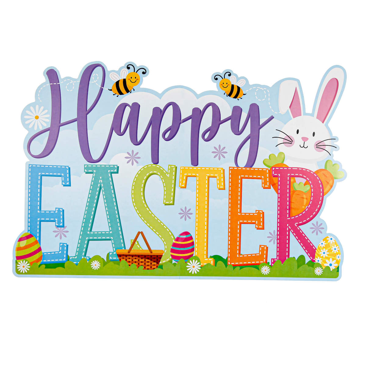 Letrero Feliz Pascua 44x68cm | Fantasias Miguel – Fantasías Miguel