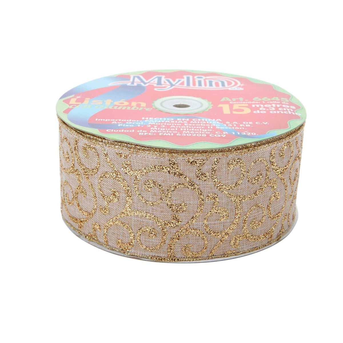 Listón Yute Garigol Diamantado 6.3cm | Fantasias Miguel – Fantasías Miguel