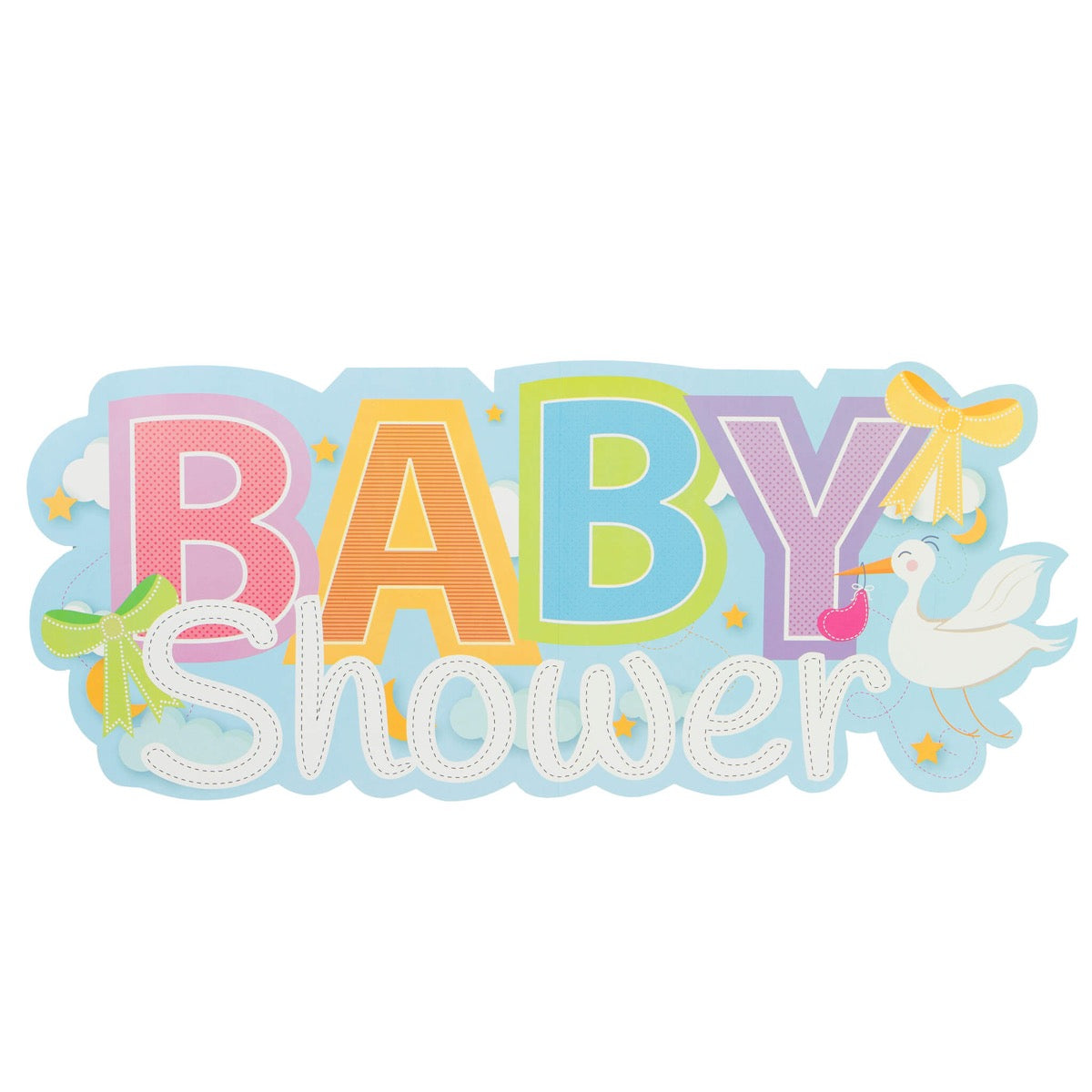 Letrero Baby Shower Colores 29x69.5cm | Fantasias Miguel – Fantasías Miguel