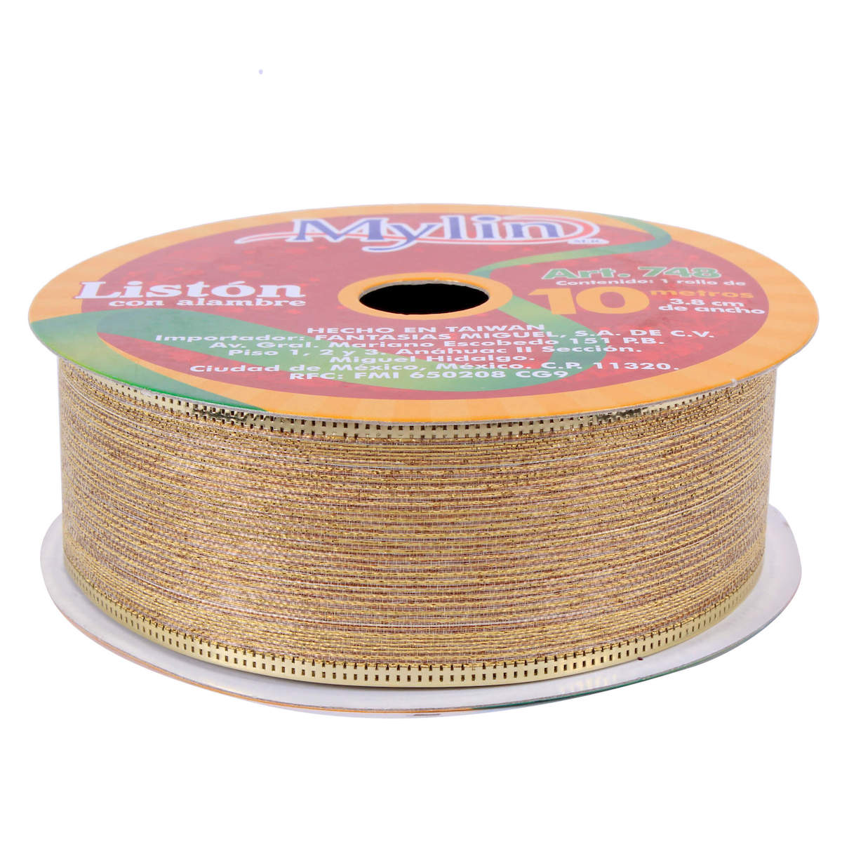 Listón Metálico Brillante 3.8cm | Fantasias Miguel – Fantasías Miguel