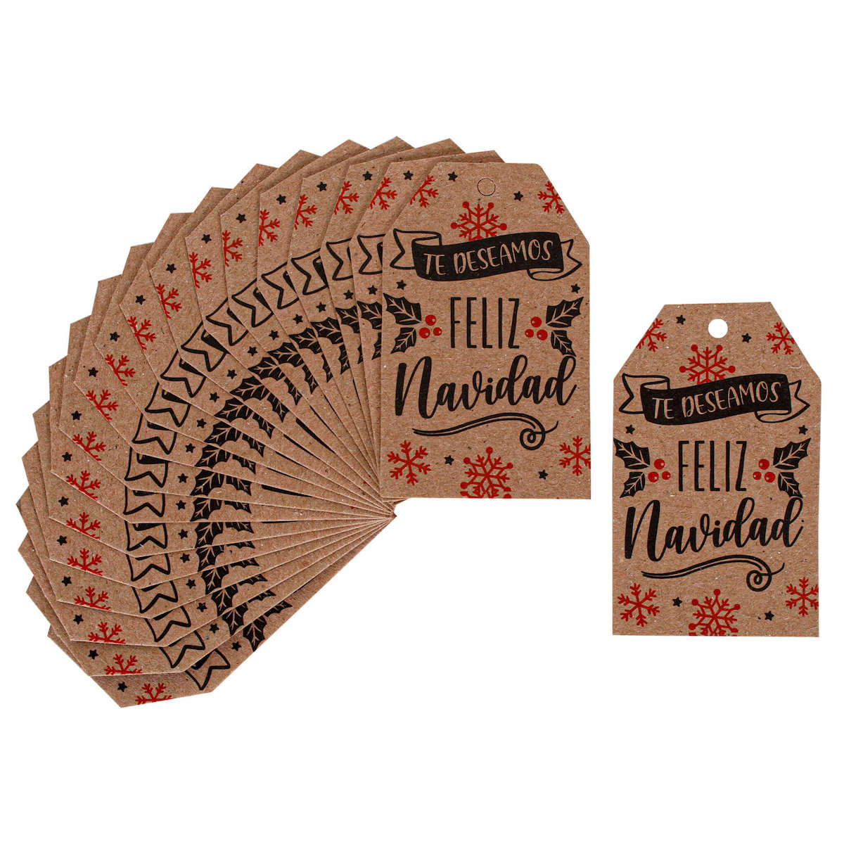 Tarjeta Rectangular Feliz Navidad 6.5x4cm | Fantasias Miguel ...