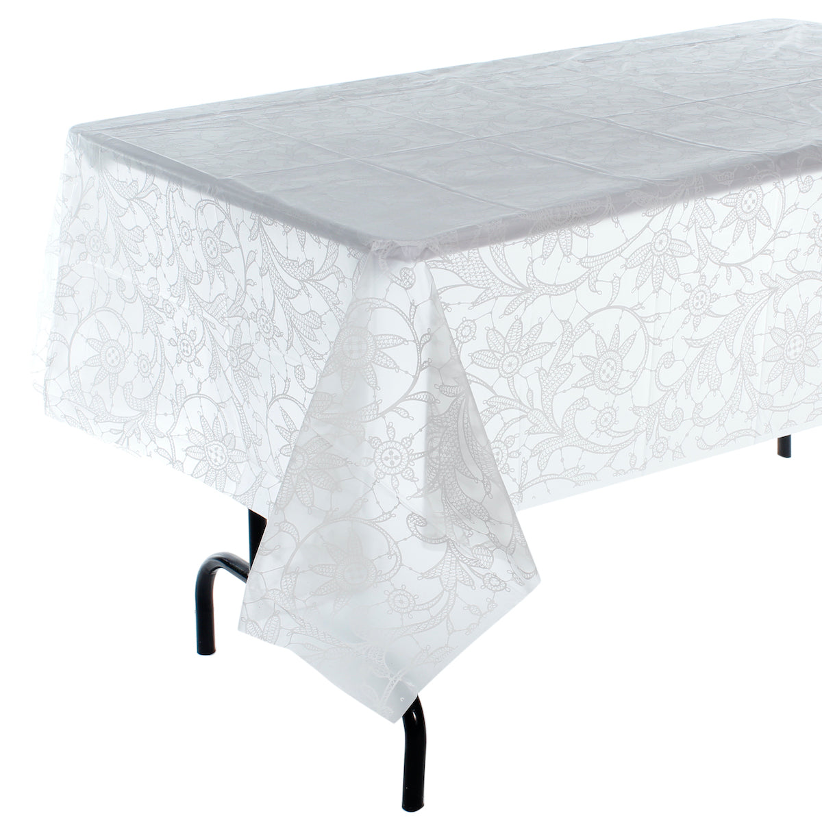 Mantel Plástico Rectangular Bordado 1.38x2.76m | Fantasias Miguel ...