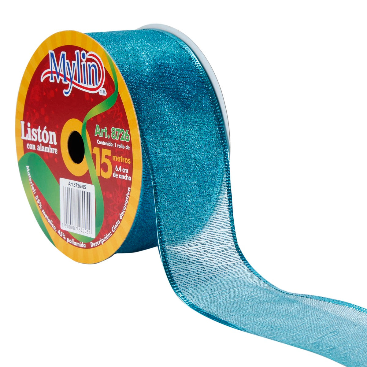 Listón Metalizado Fino 6.4cm 15m | Fantasias Miguel – Fantasías Miguel
