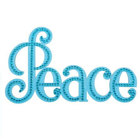 Letrero Peace Azul Con Piedras | Proyecto | Fantasias Miguel ...